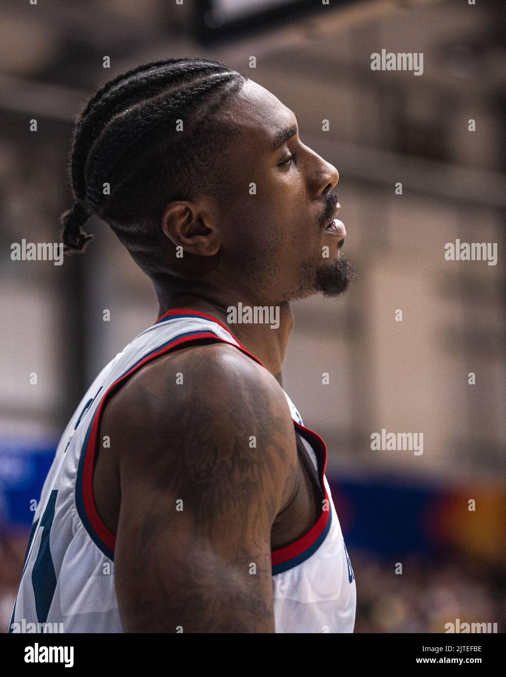 Great Britain nation mens team (team GB)play Latvia in a FIBA World Cup ...