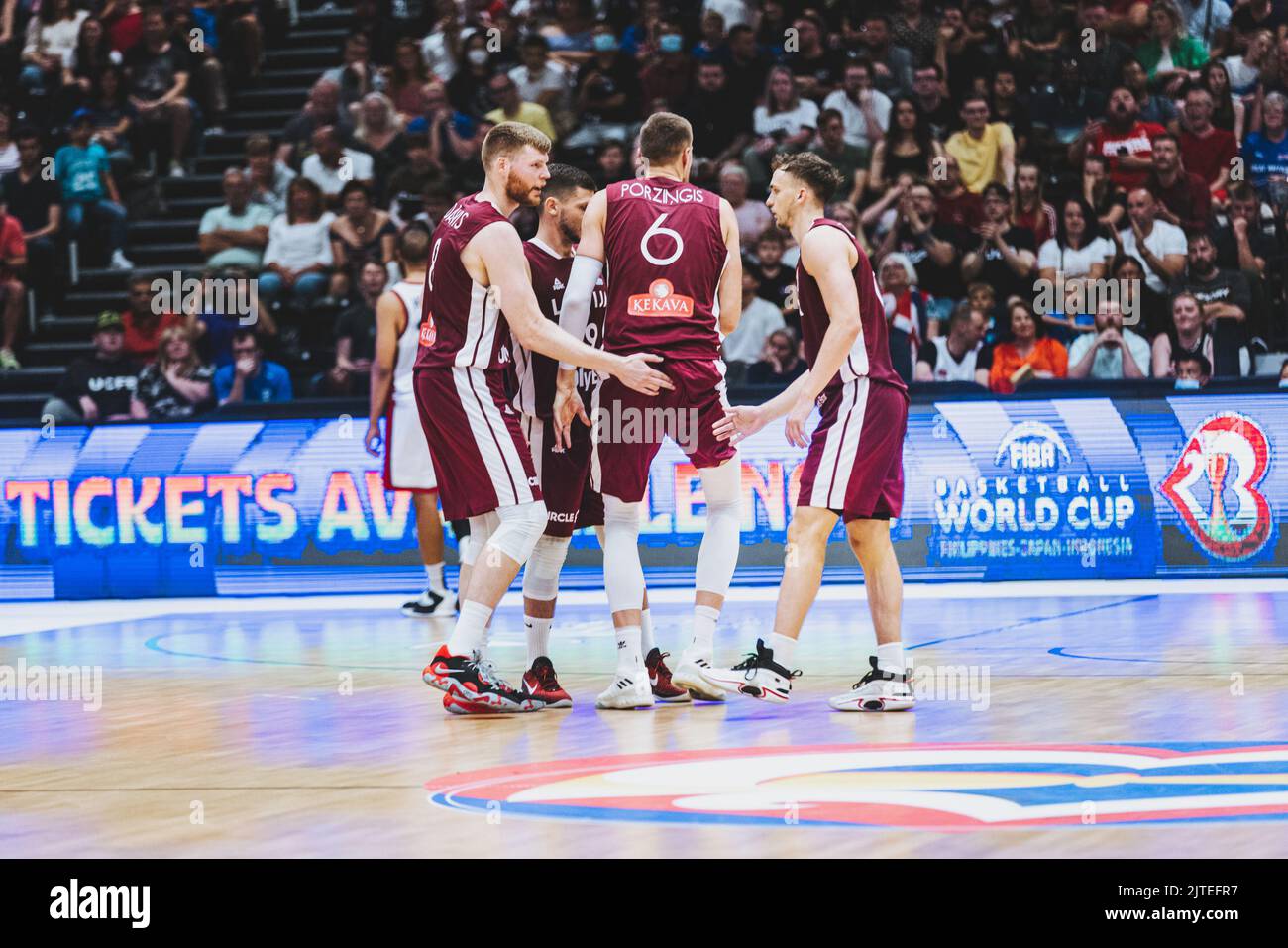 Great Britain nation mens team (team GB)play Latvia in a FIBA World Cup ...