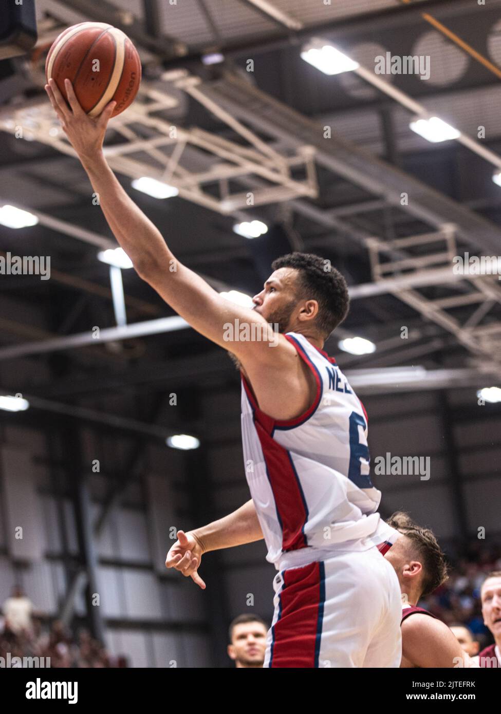 Great Britain nation mens team (team GB)play Latvia in a FIBA World Cup ...