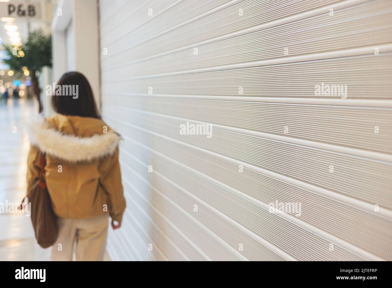 Stores show case in shopping mall closed due to sanctions, boycott and ...