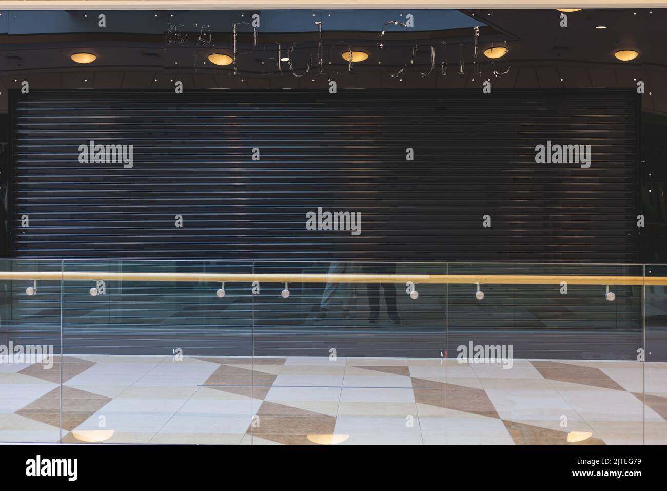 Stores show case in shopping mall closed due to sanctions, boycott and ...