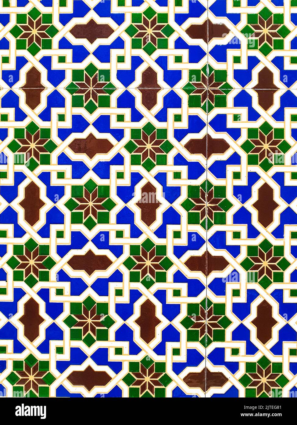 traditional Uzbek pattern on ceramic tile on wall of mosque Seamless ...