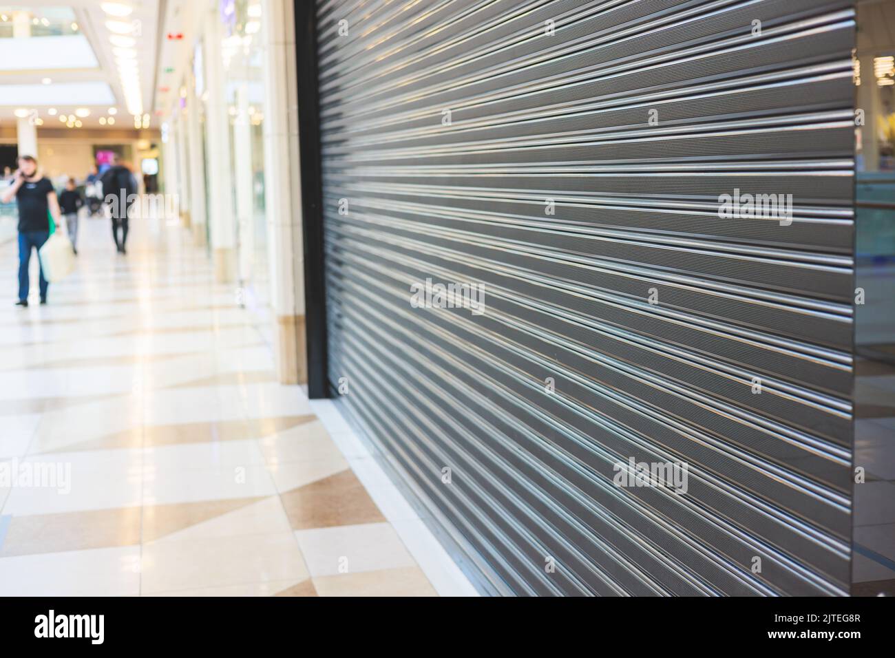 Stores show case in shopping mall closed due to sanctions, boycott and ...
