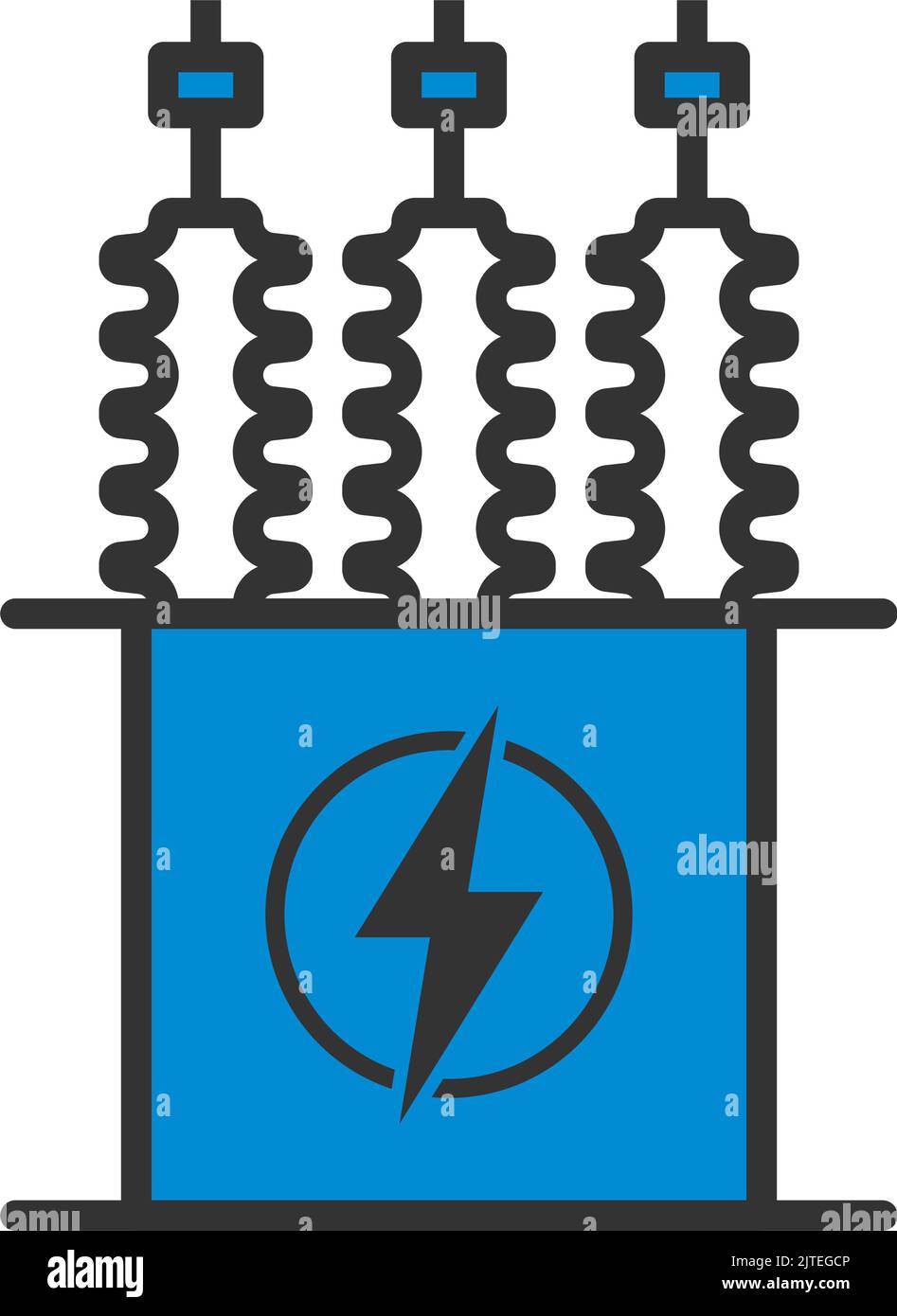 Electric Transformer Icon. Editable Bold Outline With Color Fill Design ...