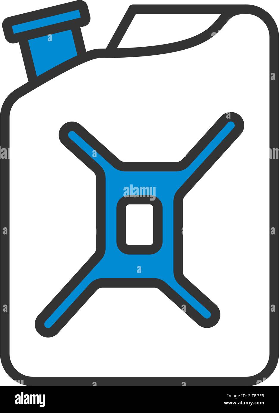 Fuel Canister Icon. Editable Bold Outline With Color Fill Design ...