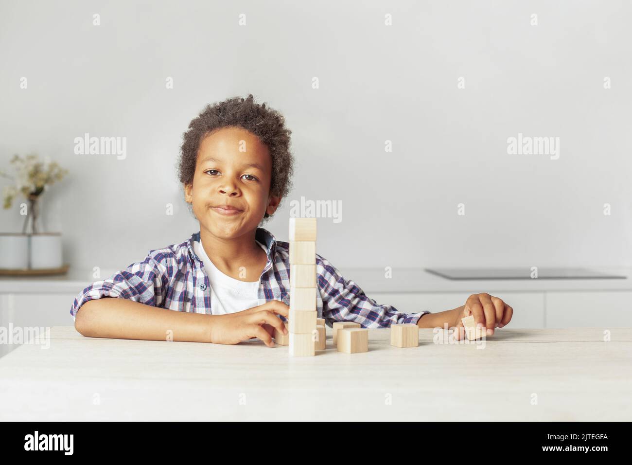 Happy child portrait. Little kid boy on white background Stock Photo ...