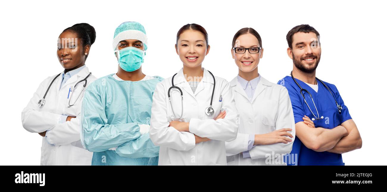 group of happy smiling doctors and nurse Stock Photo - Alamy