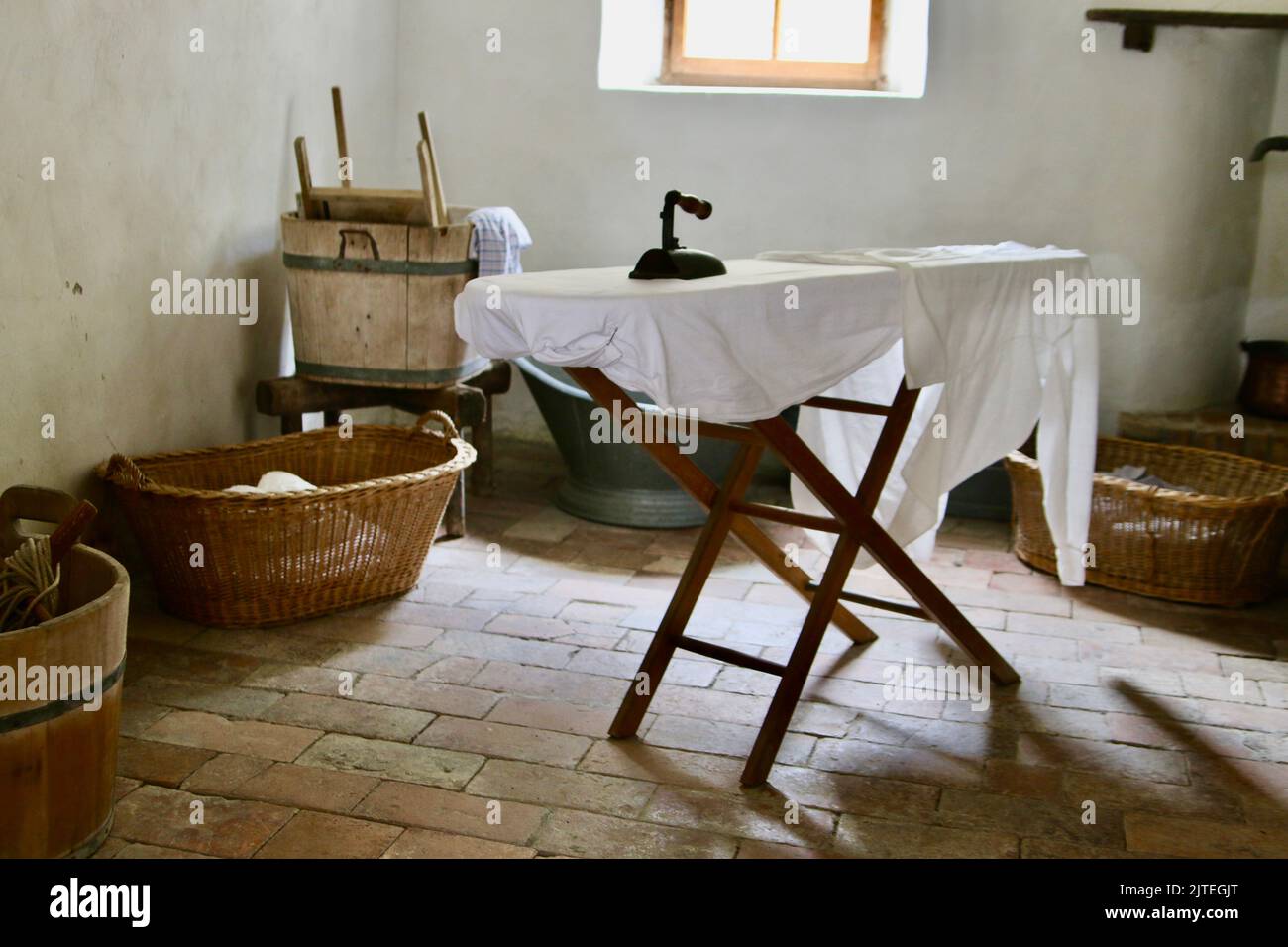 vintage old laundry room 1900 Stock Photo - Alamy