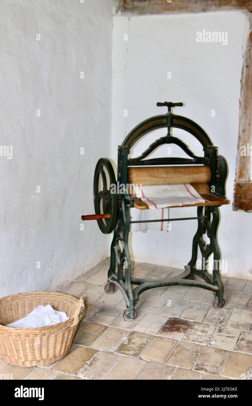 red fat hen old farm Stock Photo - Alamy