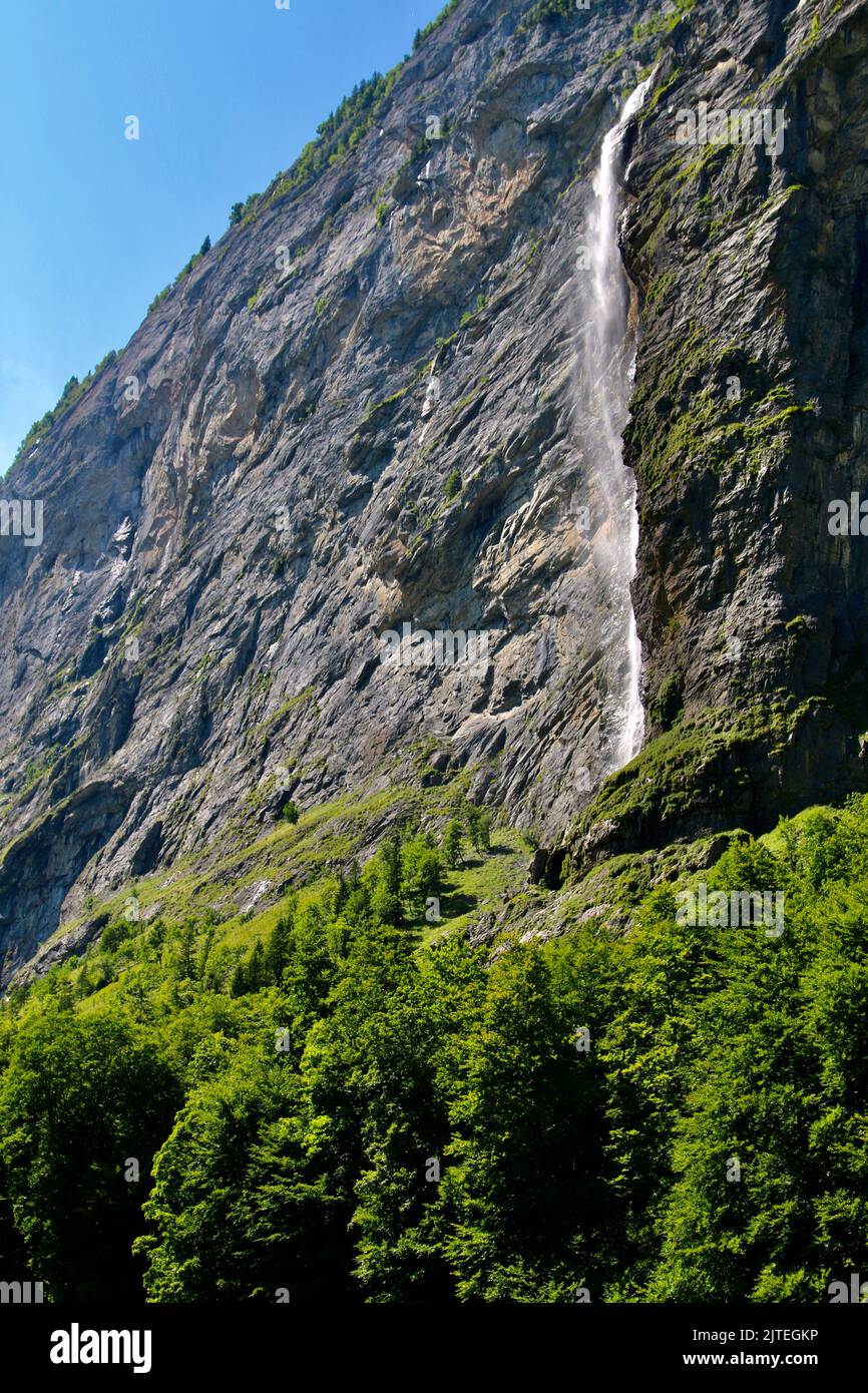 Switzerland waterfall climb hi-res stock photography and images - Alamy