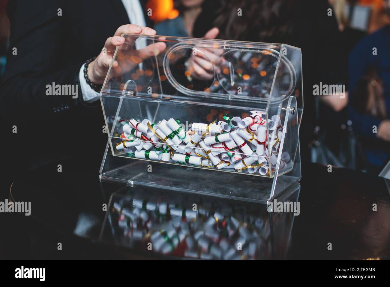 Process of prize drawings, extracting a winning numbers of lottery ...