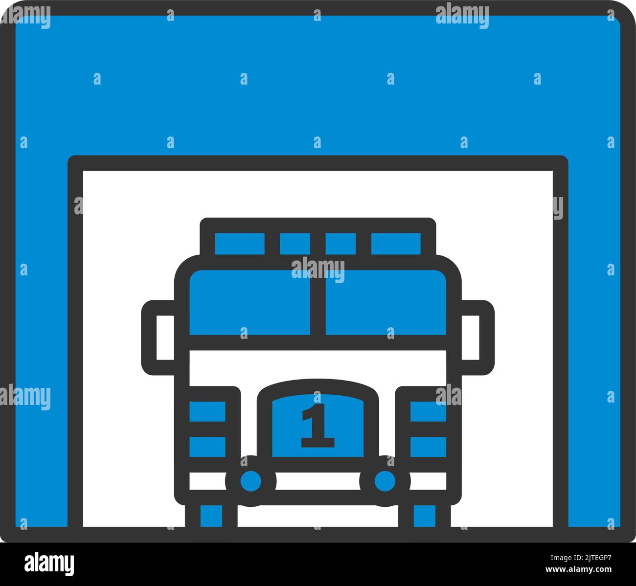 Fire Station Icon. Editable Bold Outline With Color Fill Design. Vector Illustration Stock ...