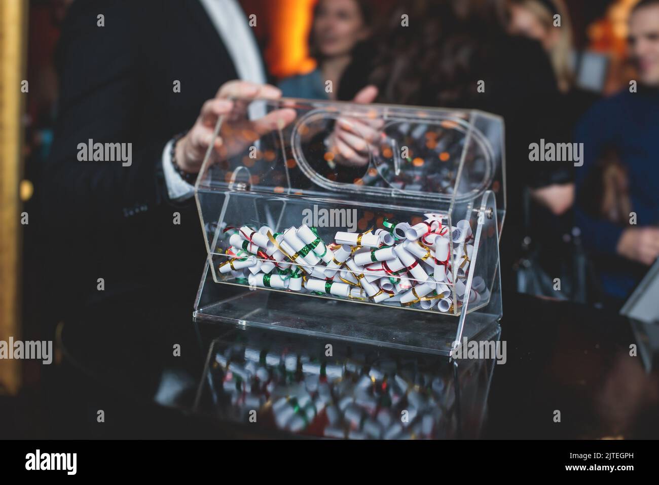 Process of prize drawings, extracting a winning numbers of lottery ...