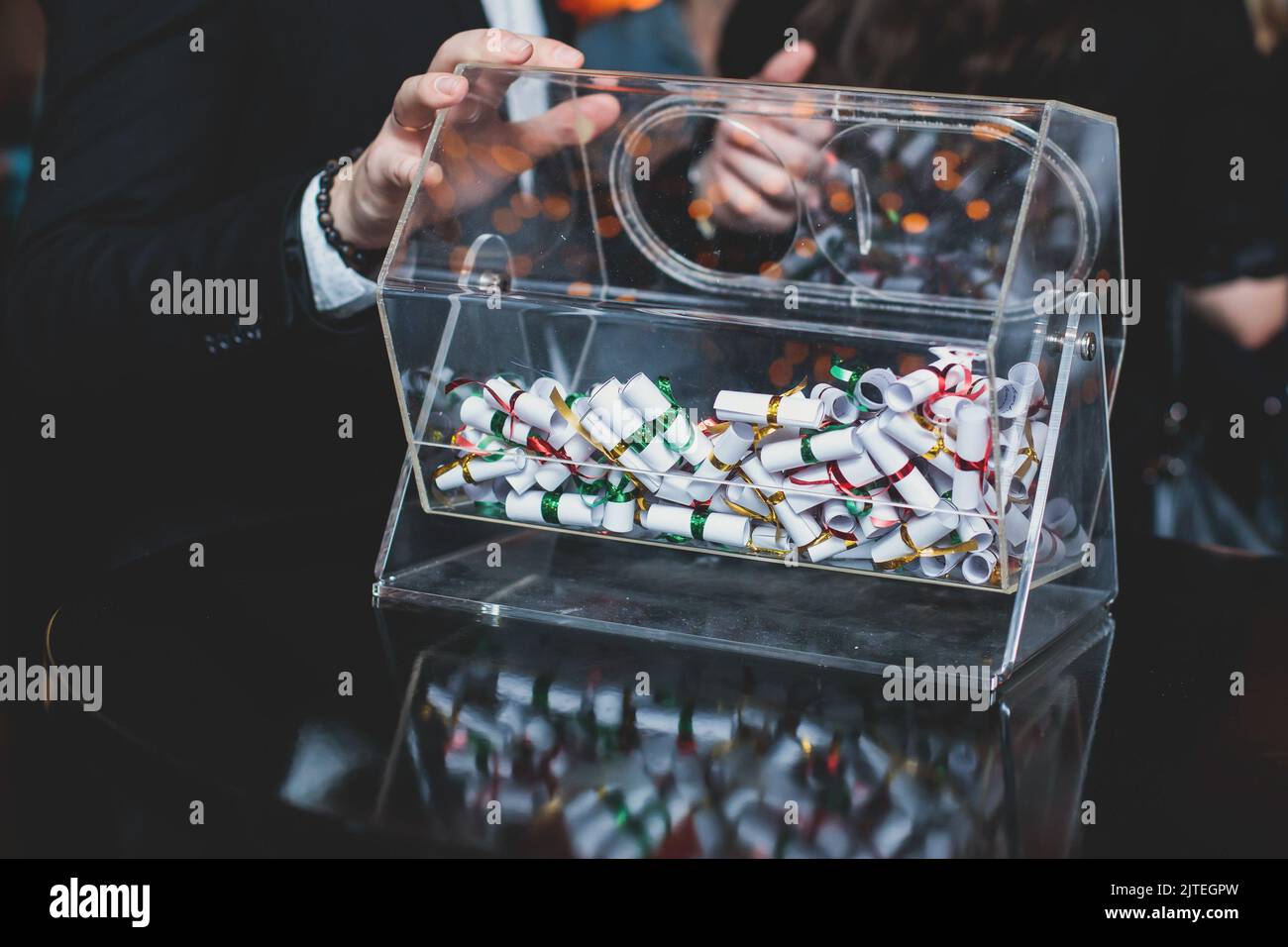 Process of prize drawings, extracting a winning numbers of lottery ...