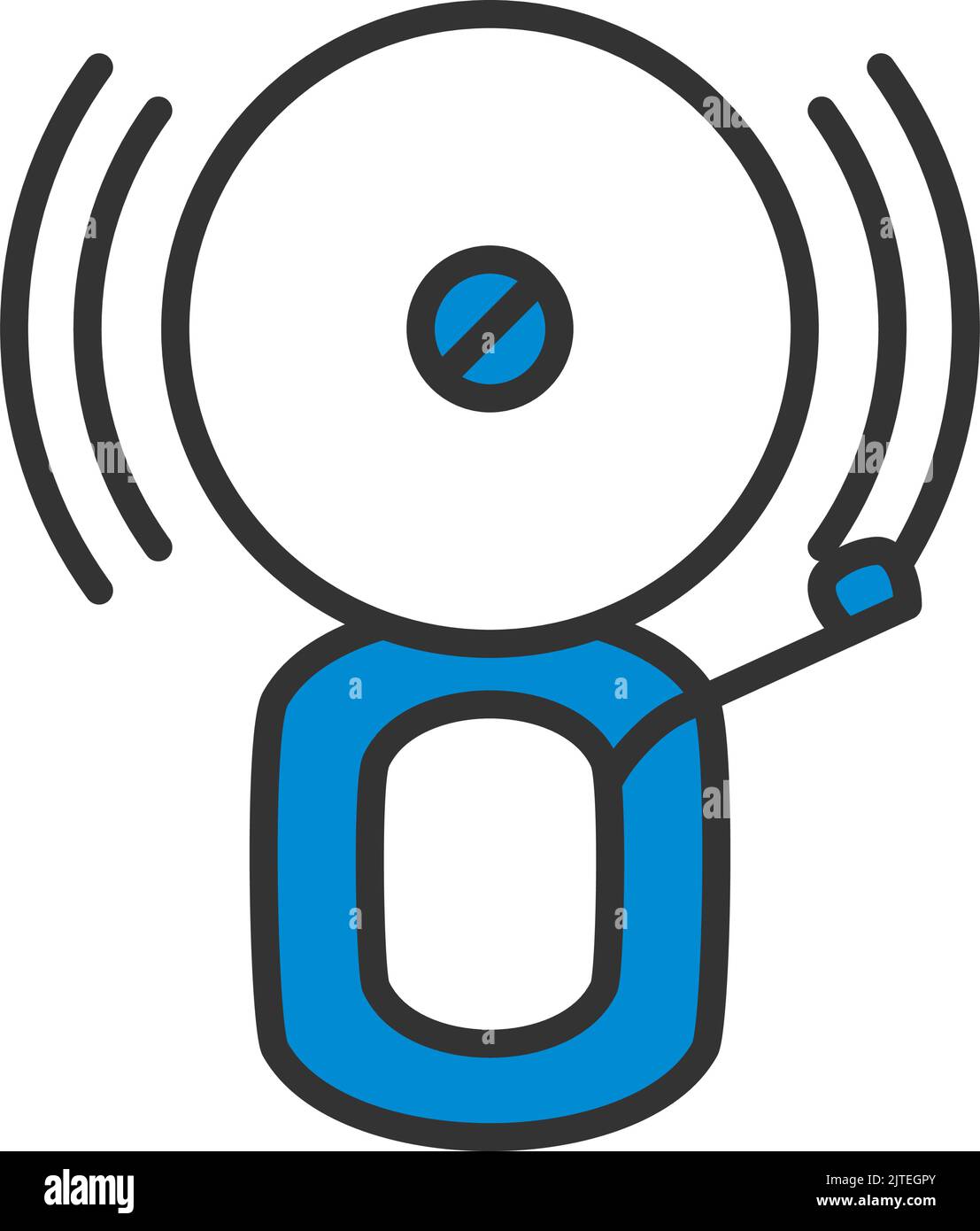 Fire Alarm Icon. Editable Bold Outline With Color Fill Design. Vector ...