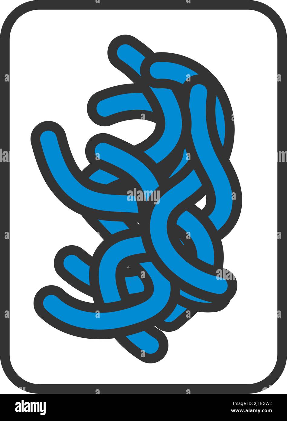 Icon Of Worm Container. Editable Bold Outline With Color Fill Design ...