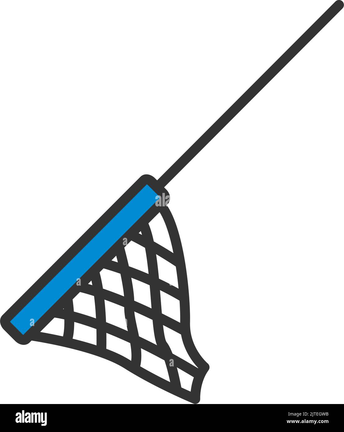 Icon Of Fishing Net. Editable Bold Outline With Color Fill Design ...