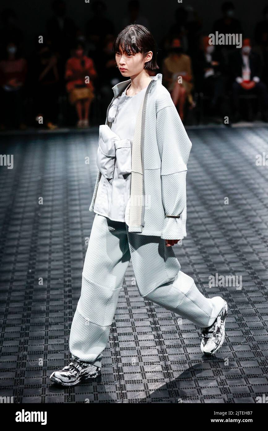 Tokyo, Japan. 30th Aug, 2022. A model wearing fashion brand HIDESIGN ...