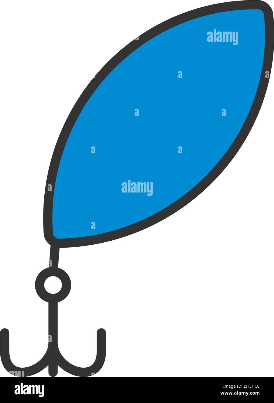 Fishing Spoon Icon. Editable Bold Outline With Color Fill Design ...