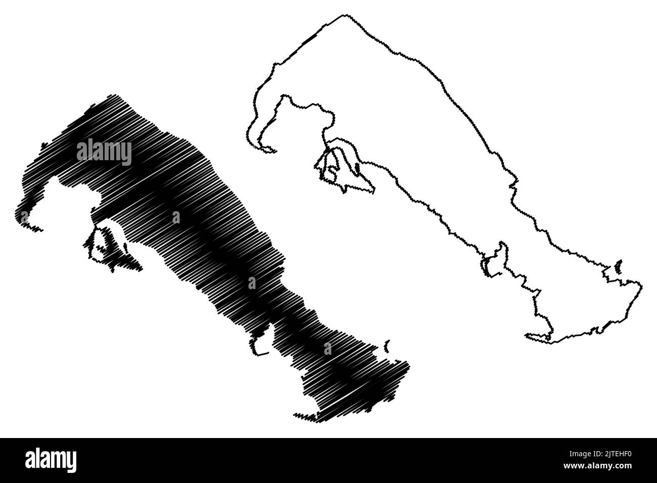 Cayo Guajaba island (Republic of Cuba, Cenrtal America, Caribbean islands) map vector ...