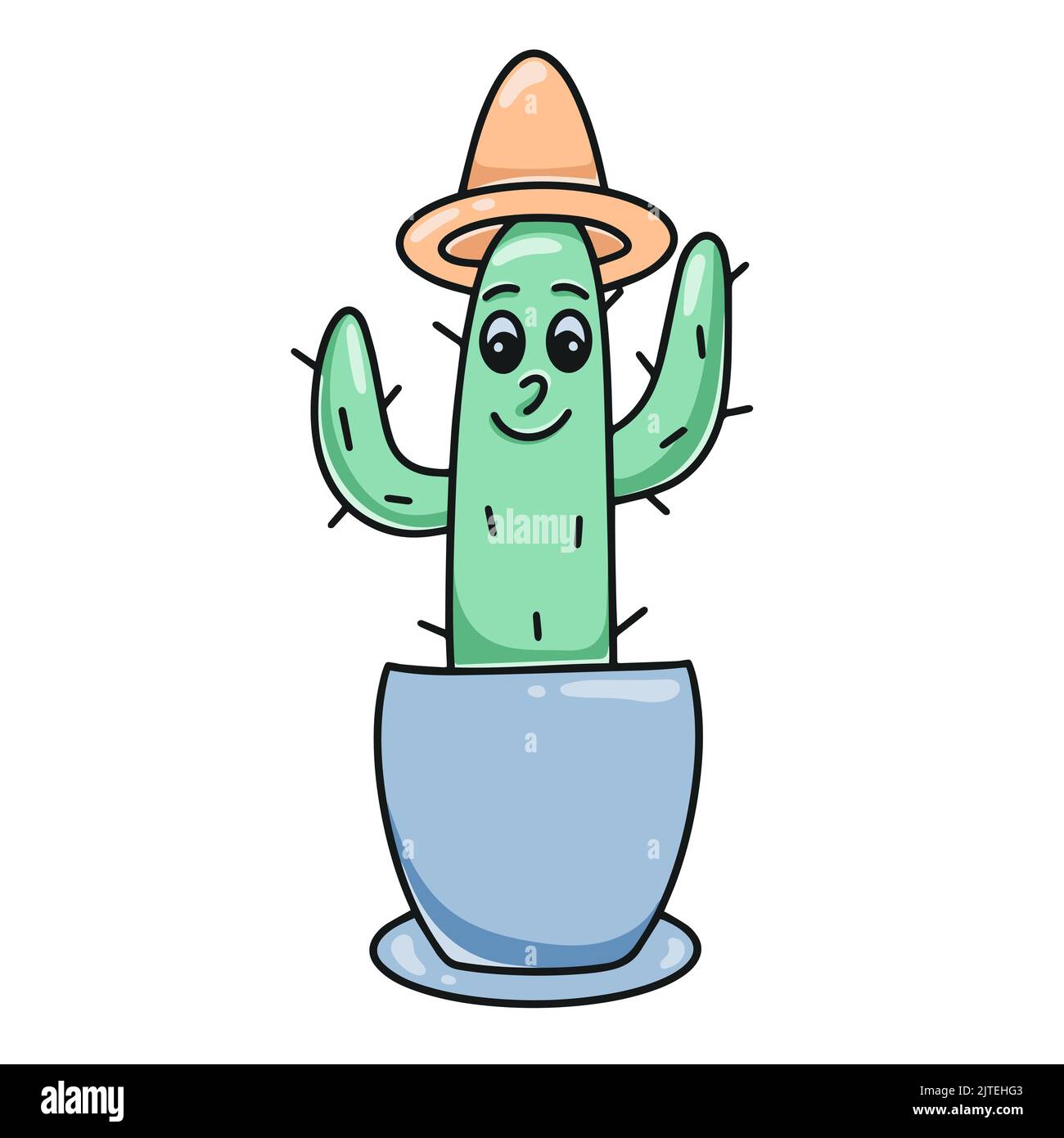 Cartoon cactus in Cut Out Stock Images & Pictures - Alamy