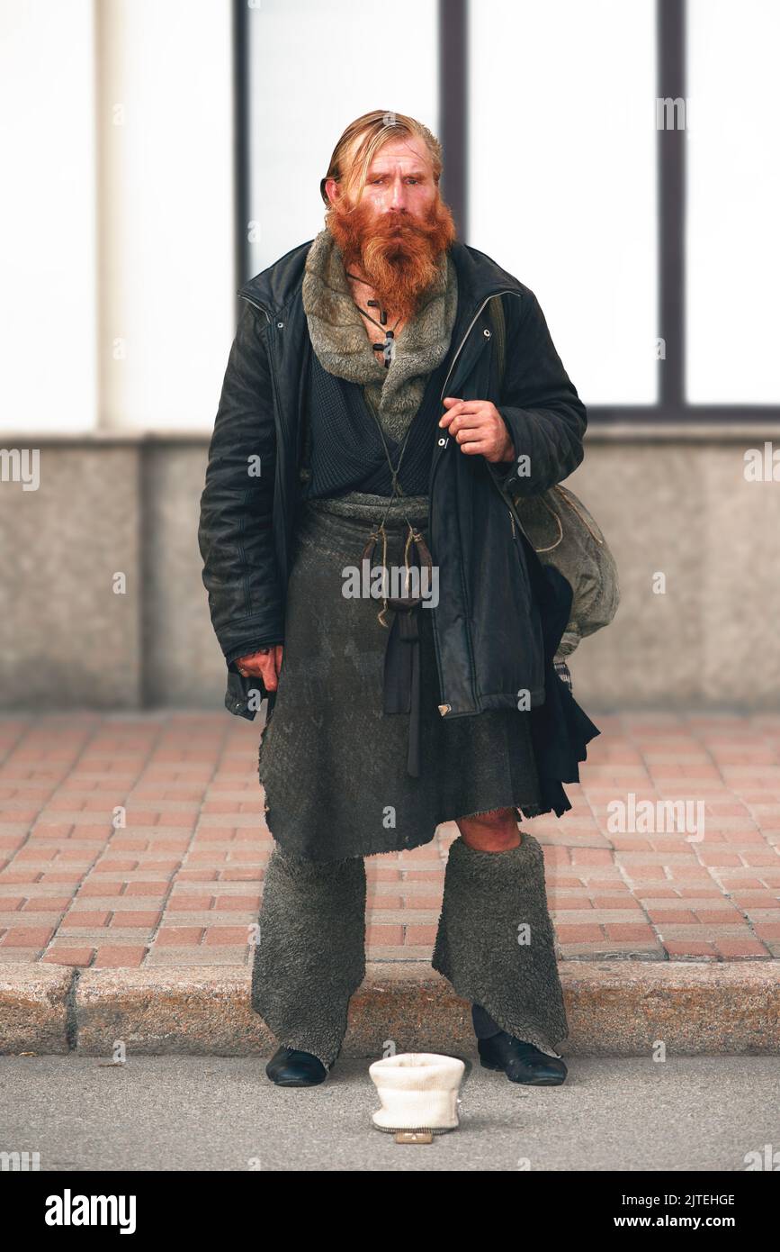 Homeless man full length hi-res stock photography and images - Alamy