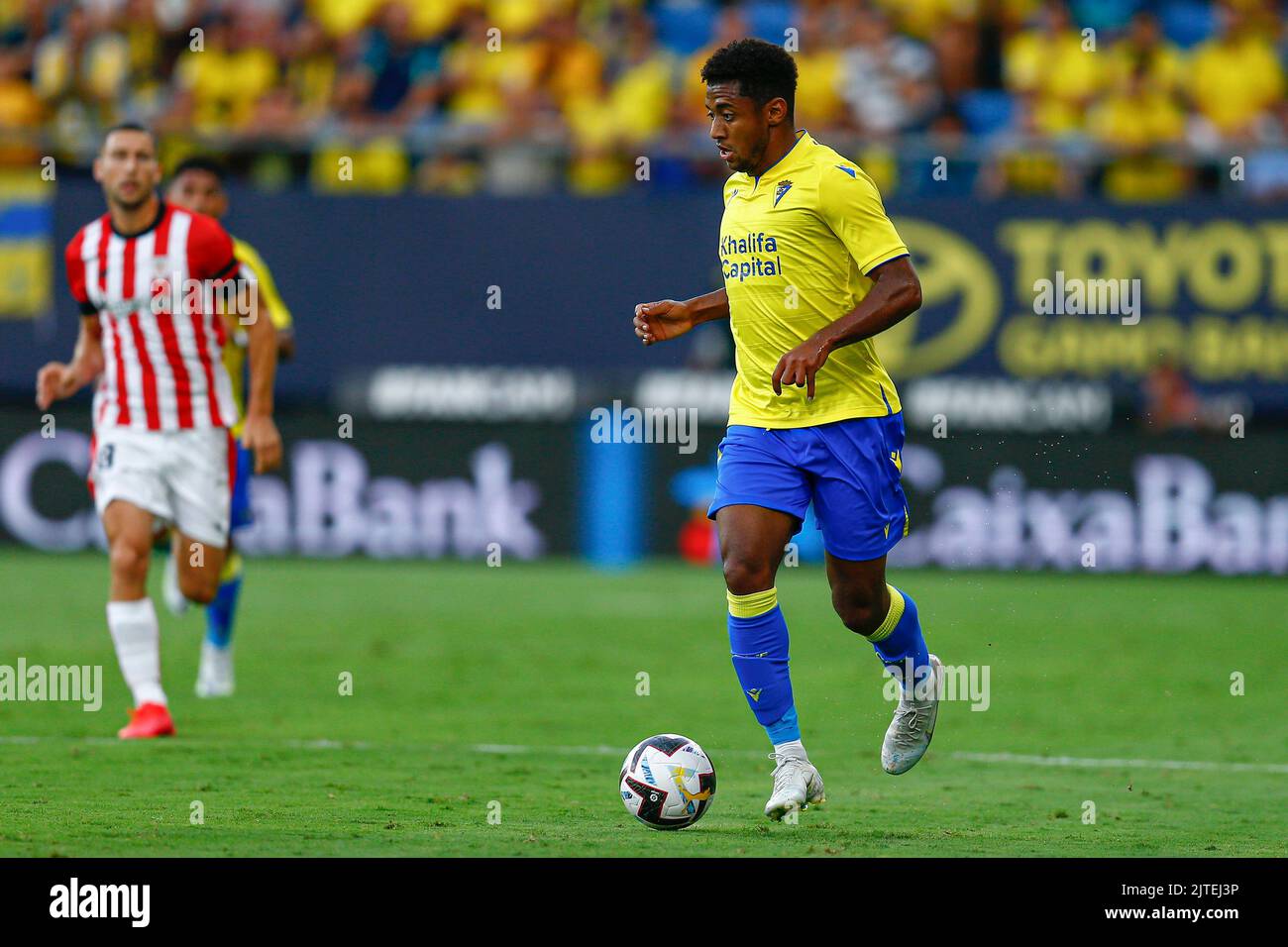 Cadiz, Spain. 29/08/2022, Anthony Lozano of Cadiz during the La Liga ...