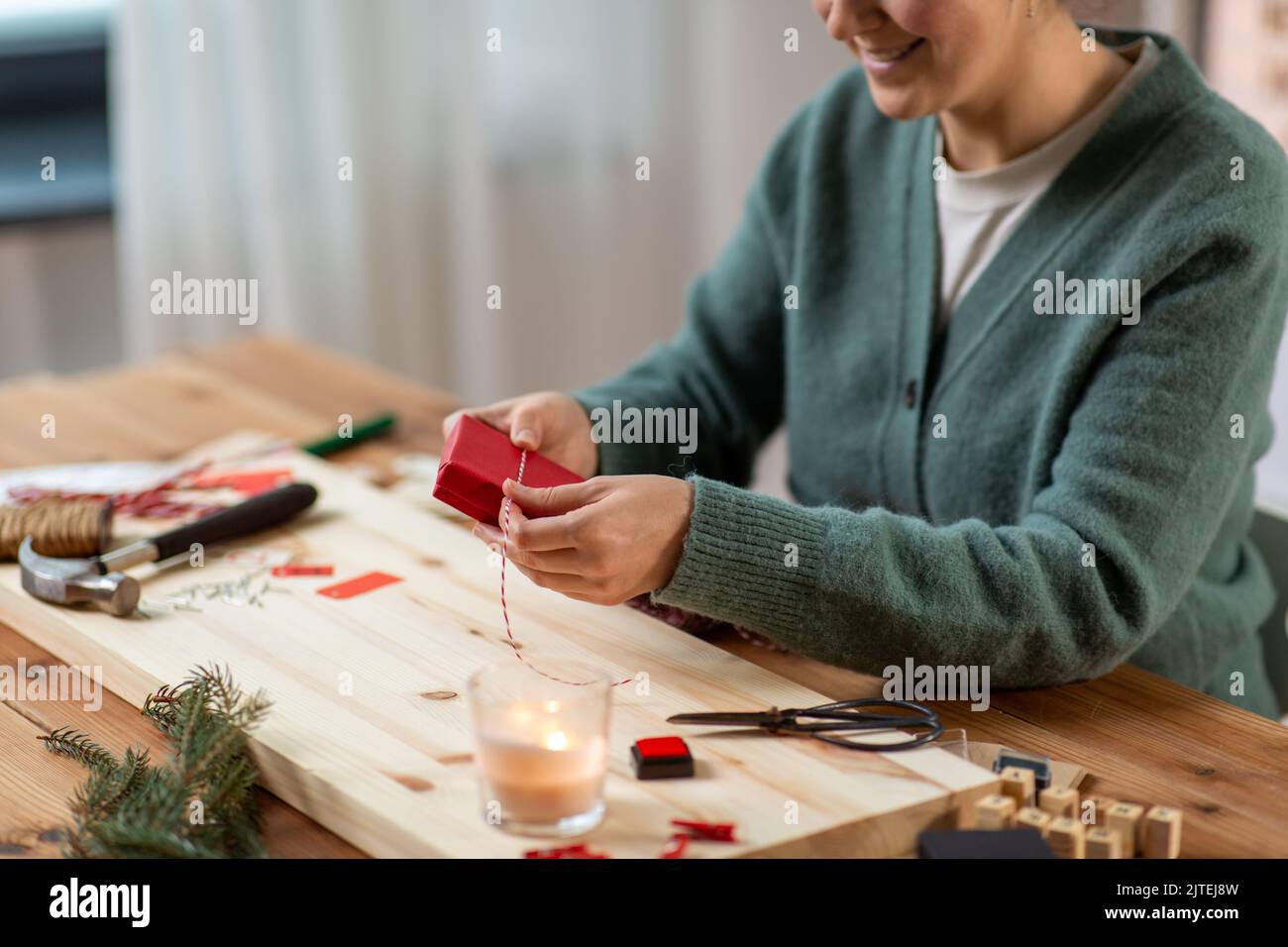 Preparing handmade advent calendar hi-res stock photography and images ...