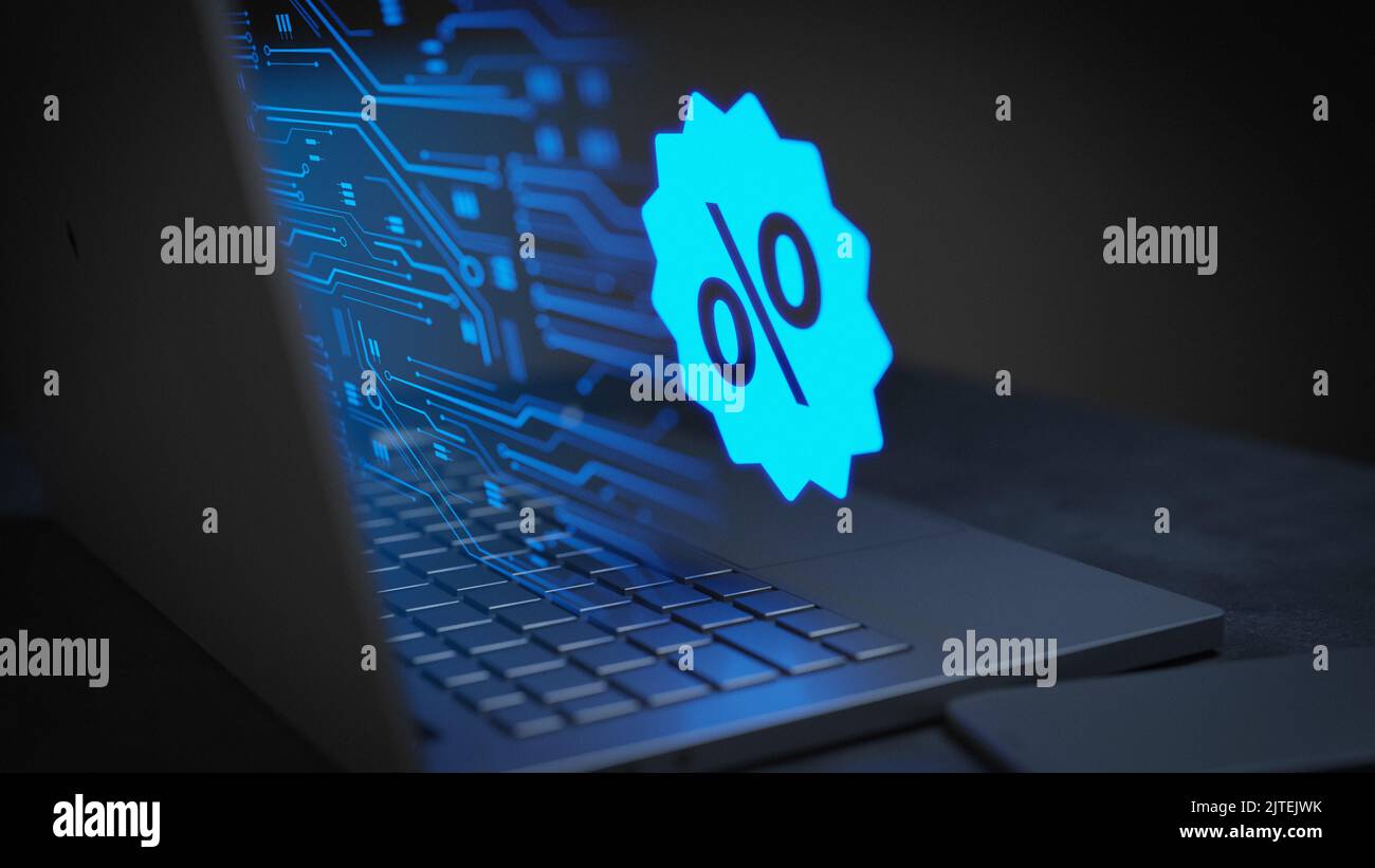 Sale digital technology online concept background 3D render Stock Photo ...