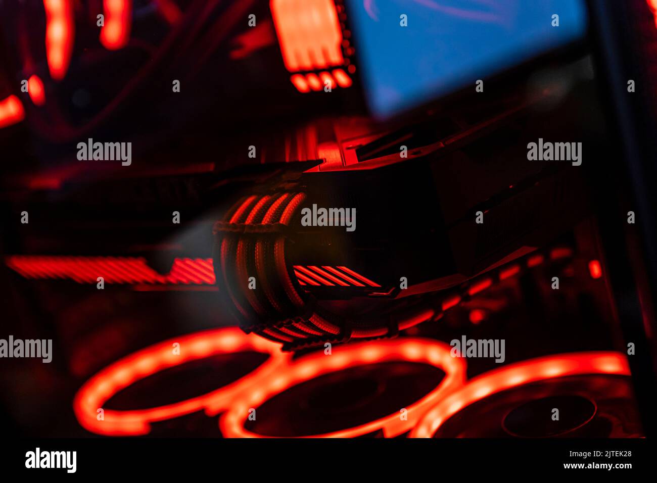 A graphics card with a futuristic design. Powerful gaming graphics card ...