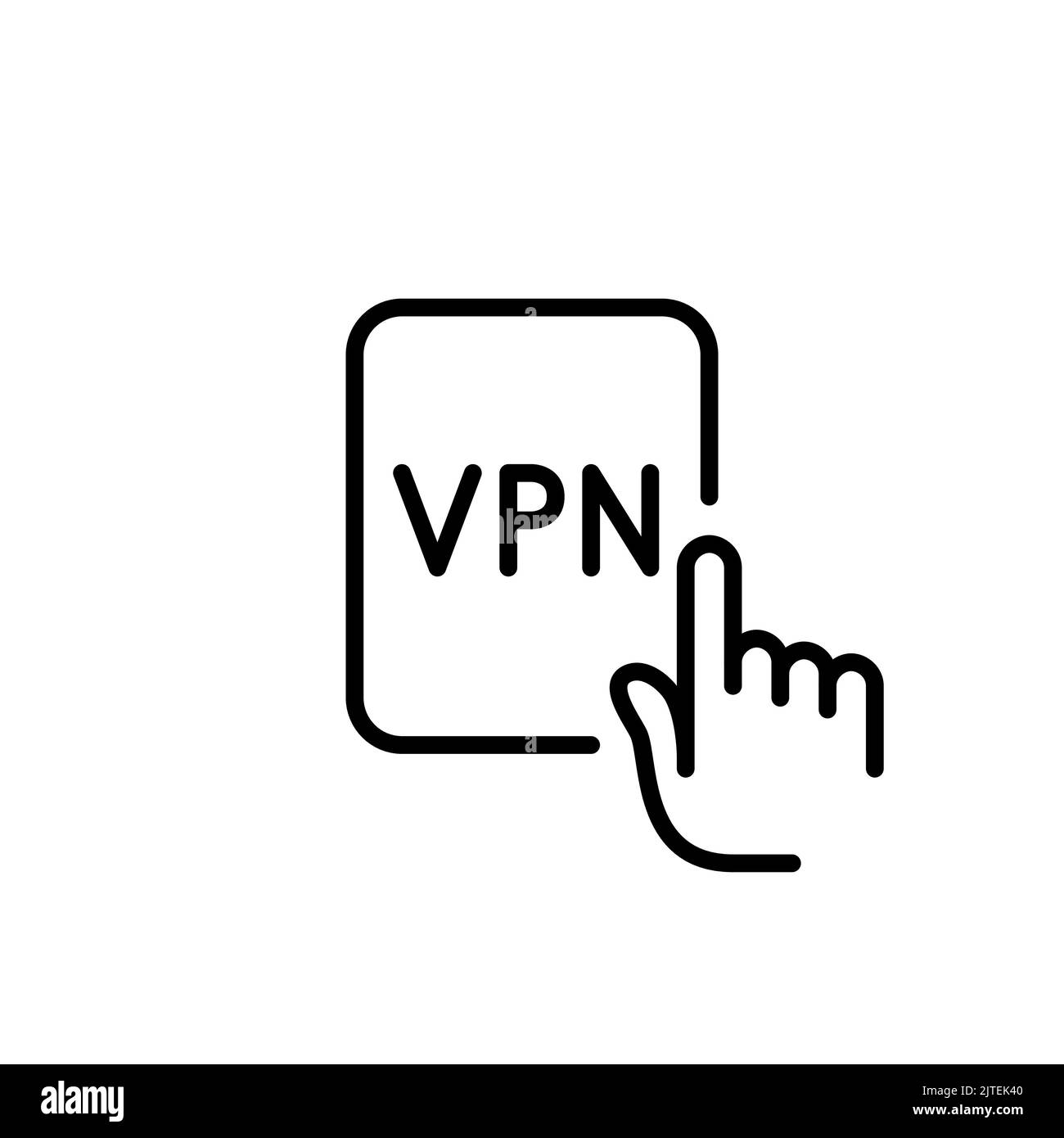 Turning on VPN connection on a tablet. Pixel perfect, editable stroke ...