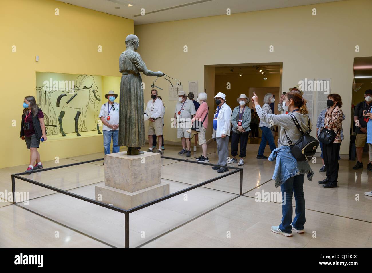 Delphi, Greece - 21 May 2022: the archaeological museum of Delphi on ...