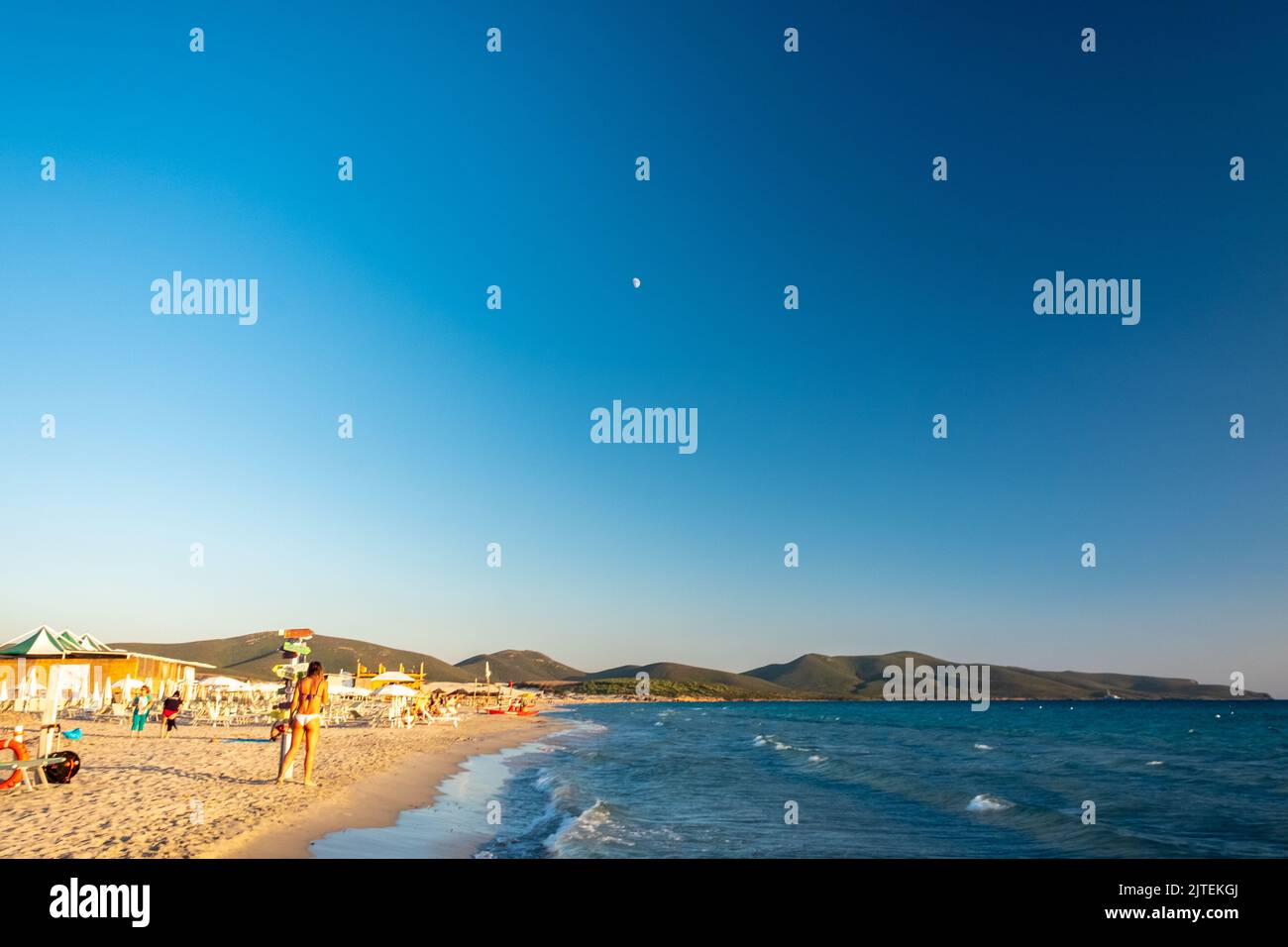Summer day at Is Arenas Biancas, a beautiful beach in the south-west of ...