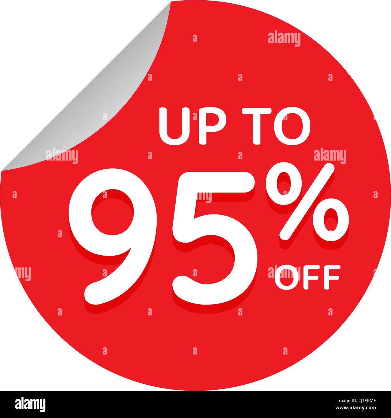 Up to percentage off Sale. Discount offer price sign. Special offer ...