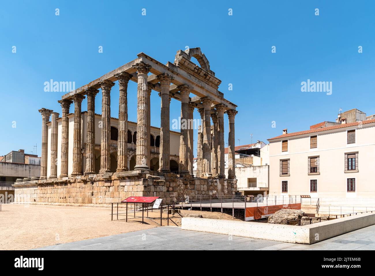Merida, Spain - July 10, 2022: Roman Temple of Diana archaeological ...
