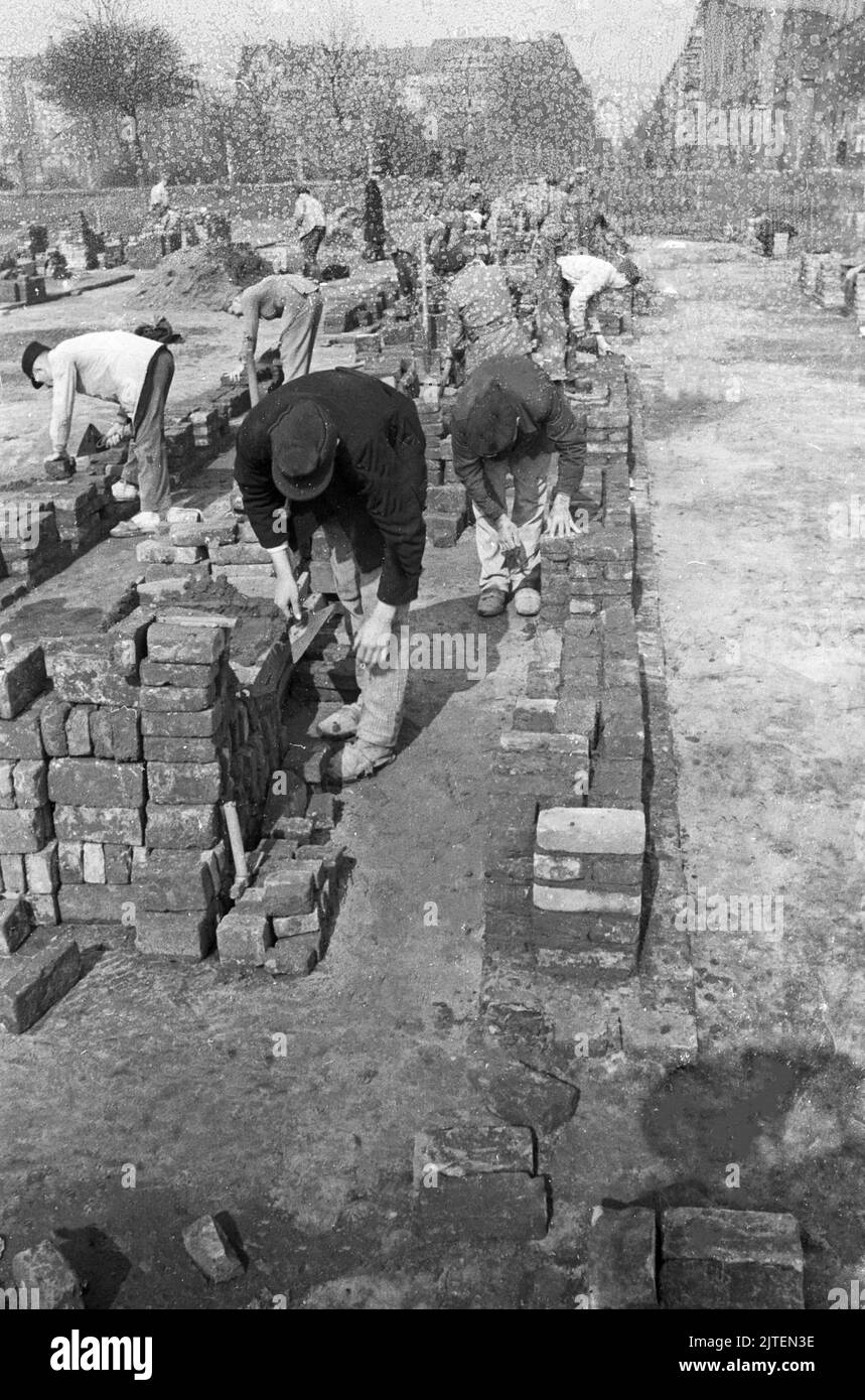 Original-Bildunterschrift: Im Lehrbauhof des Magistrats Berlin werden ...