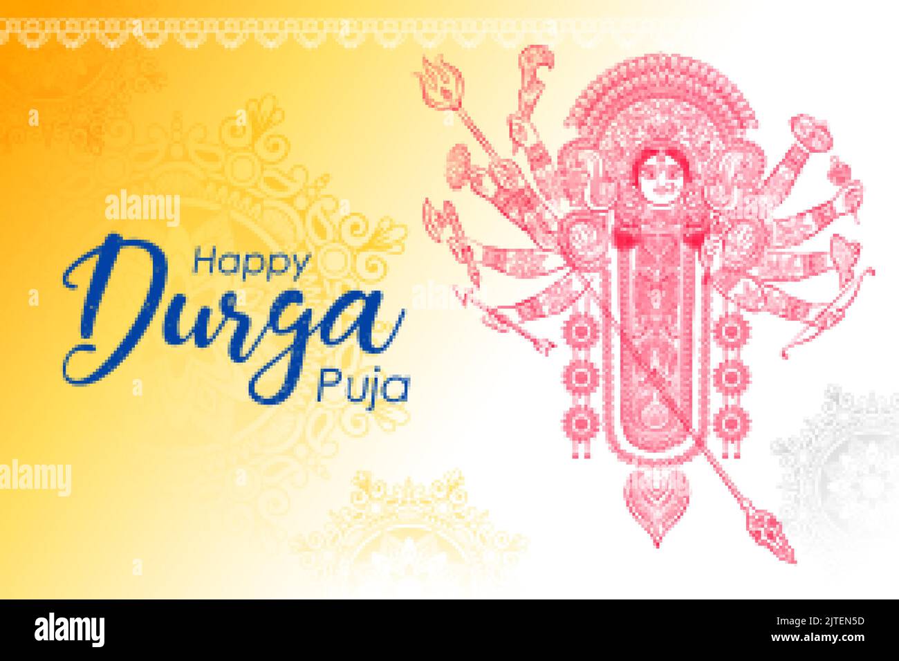 Goddess Durga Face in Happy Durga Puja Subh Navratri Indian religious ...