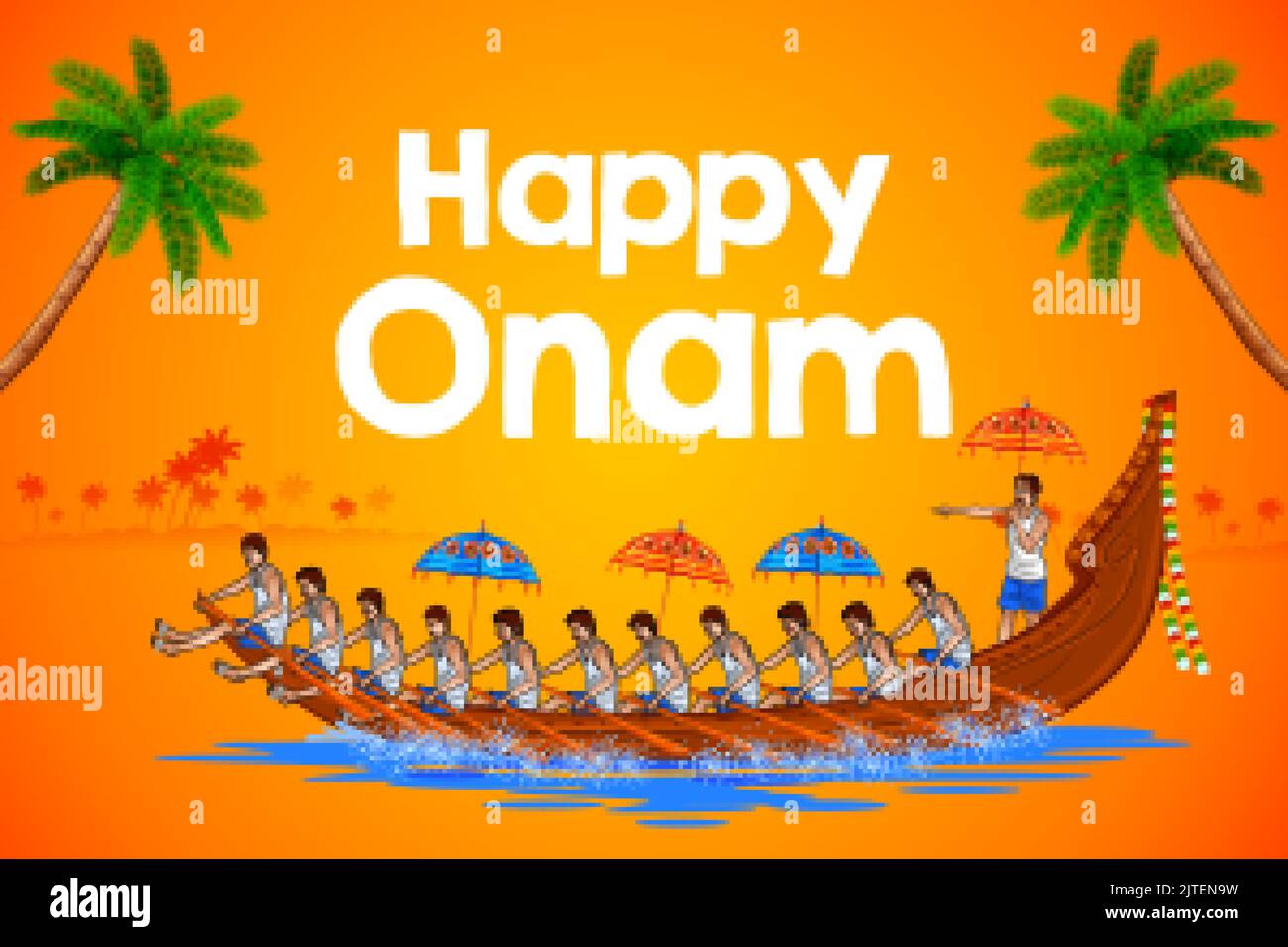 Onam celebration background for Happy Onam festival of South India ...