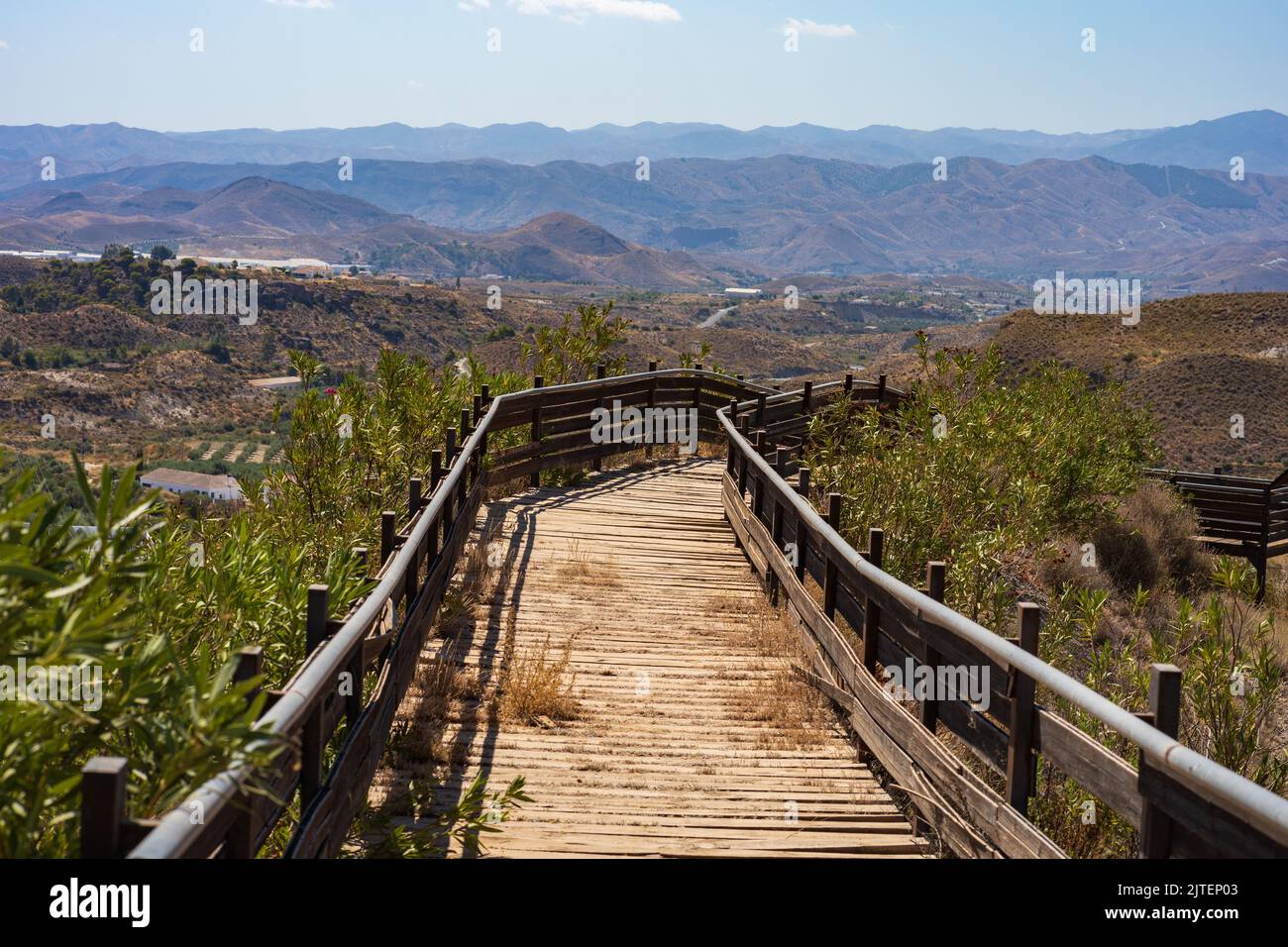 Elevated Wooden Walkway Viewpoint in Partaloa a Small Town in the ...