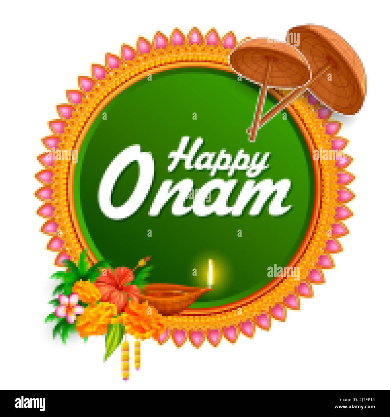 Onam celebration background for Happy Onam festival of South India ...