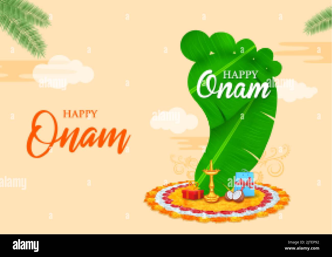 Onam celebration background for Happy Onam festival of South India ...