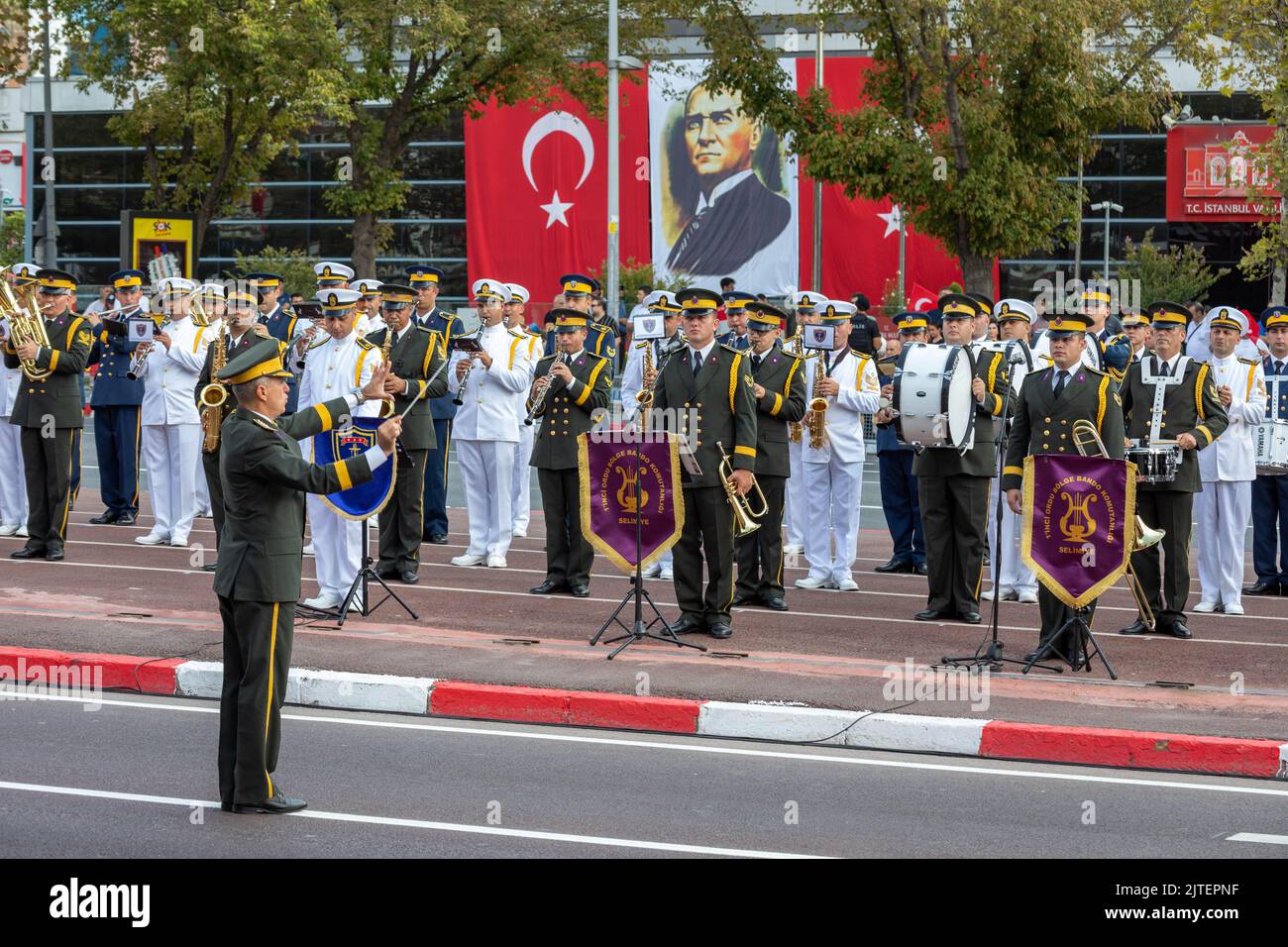 Turkish military istanbul flag parade hi-res stock photography and ...