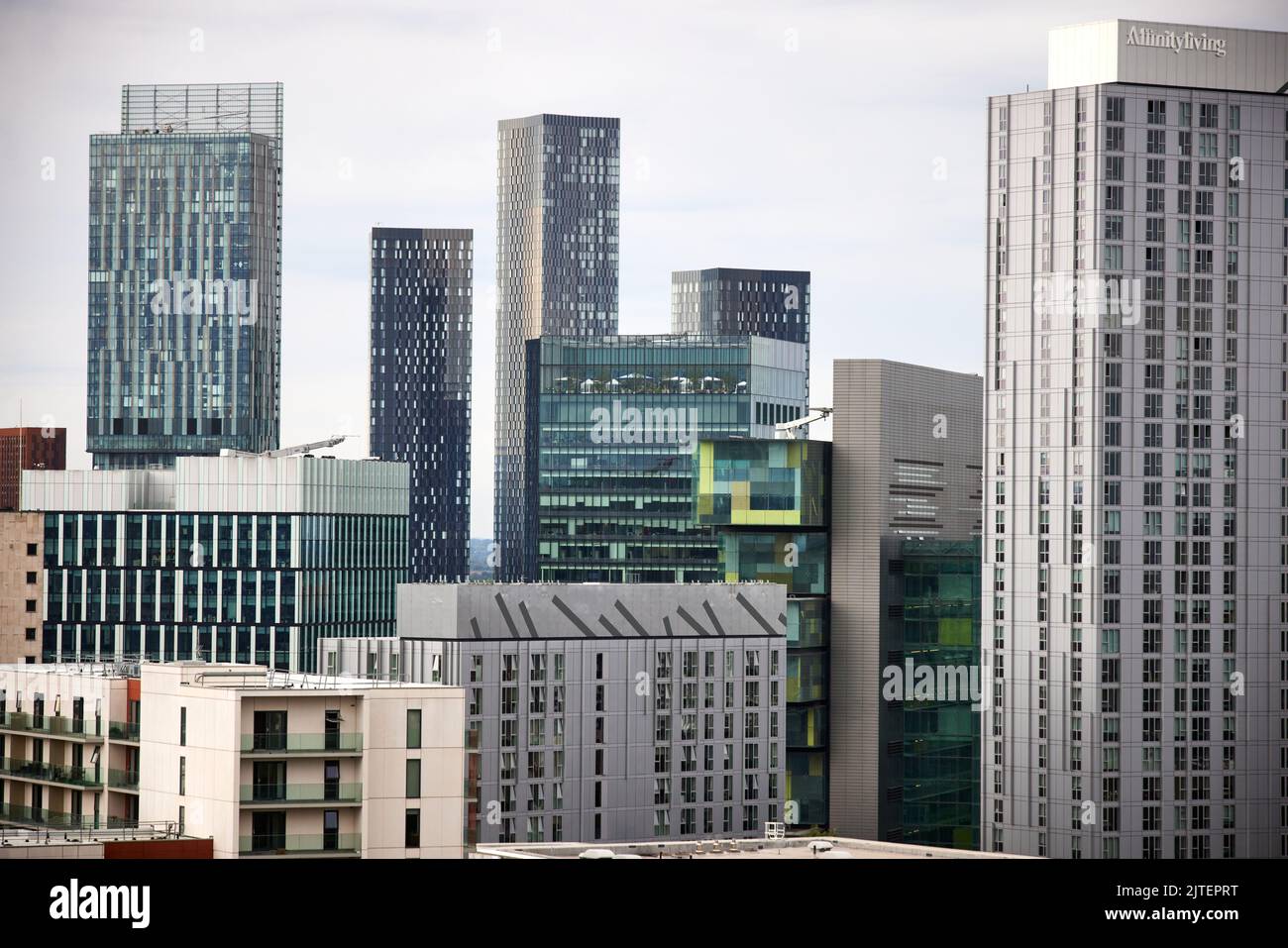 Greater Manchester skyline looking Beetham Tower skyscraper Stock Photo ...