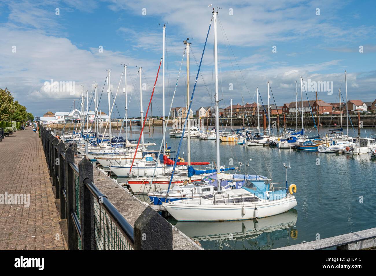 Beautiful sunny day at Fleetwood Yacht Marina Fylde Coast Lancashire UK ...