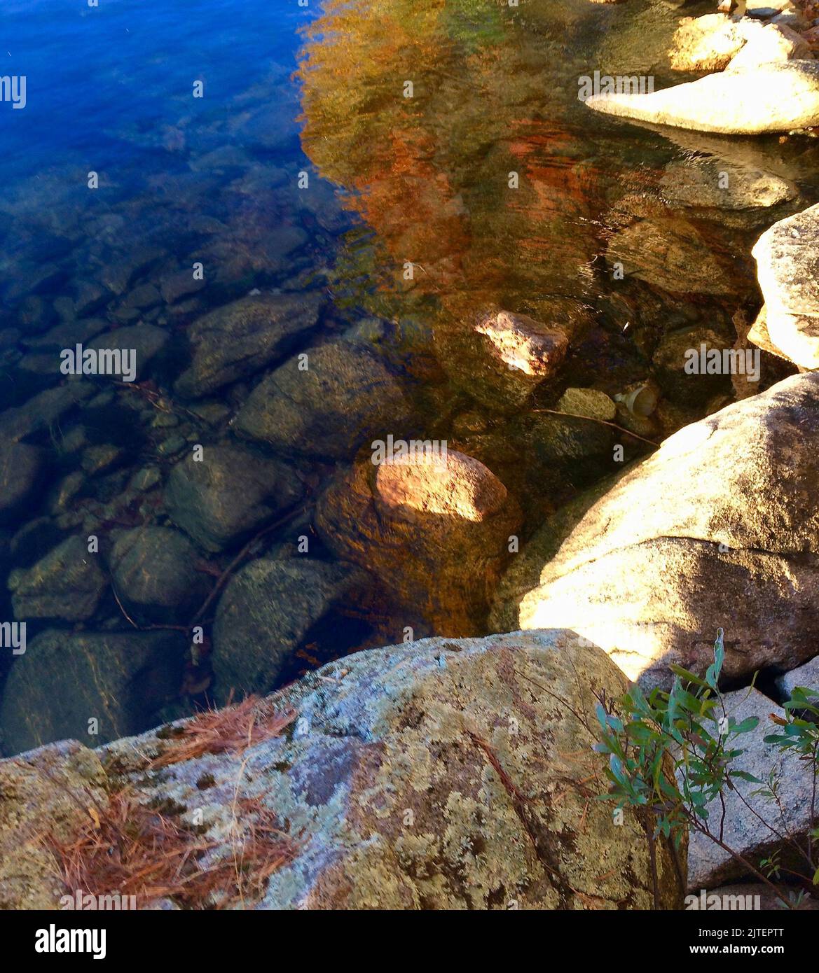 A view of the stones under water Stock Photo - Alamy