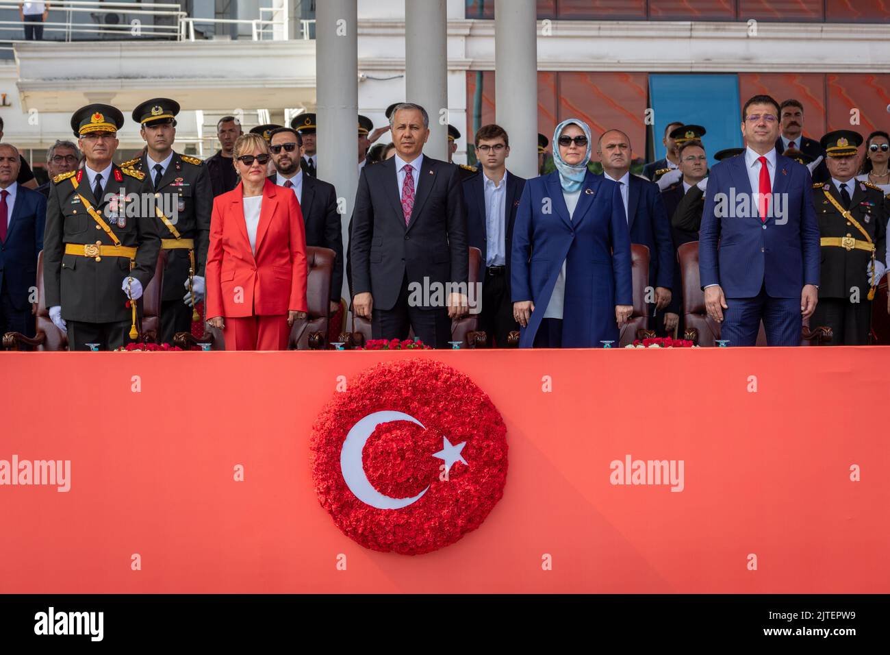 August 30, 2022: Protocol greating the people and soldiers at the ...