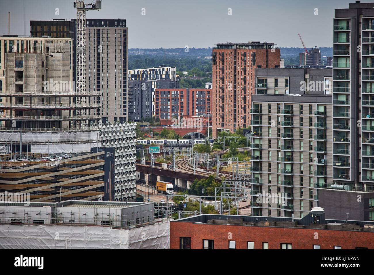 Greater Manchester skyline THE RAILWAY ORDSAL CORD in the Salford ...