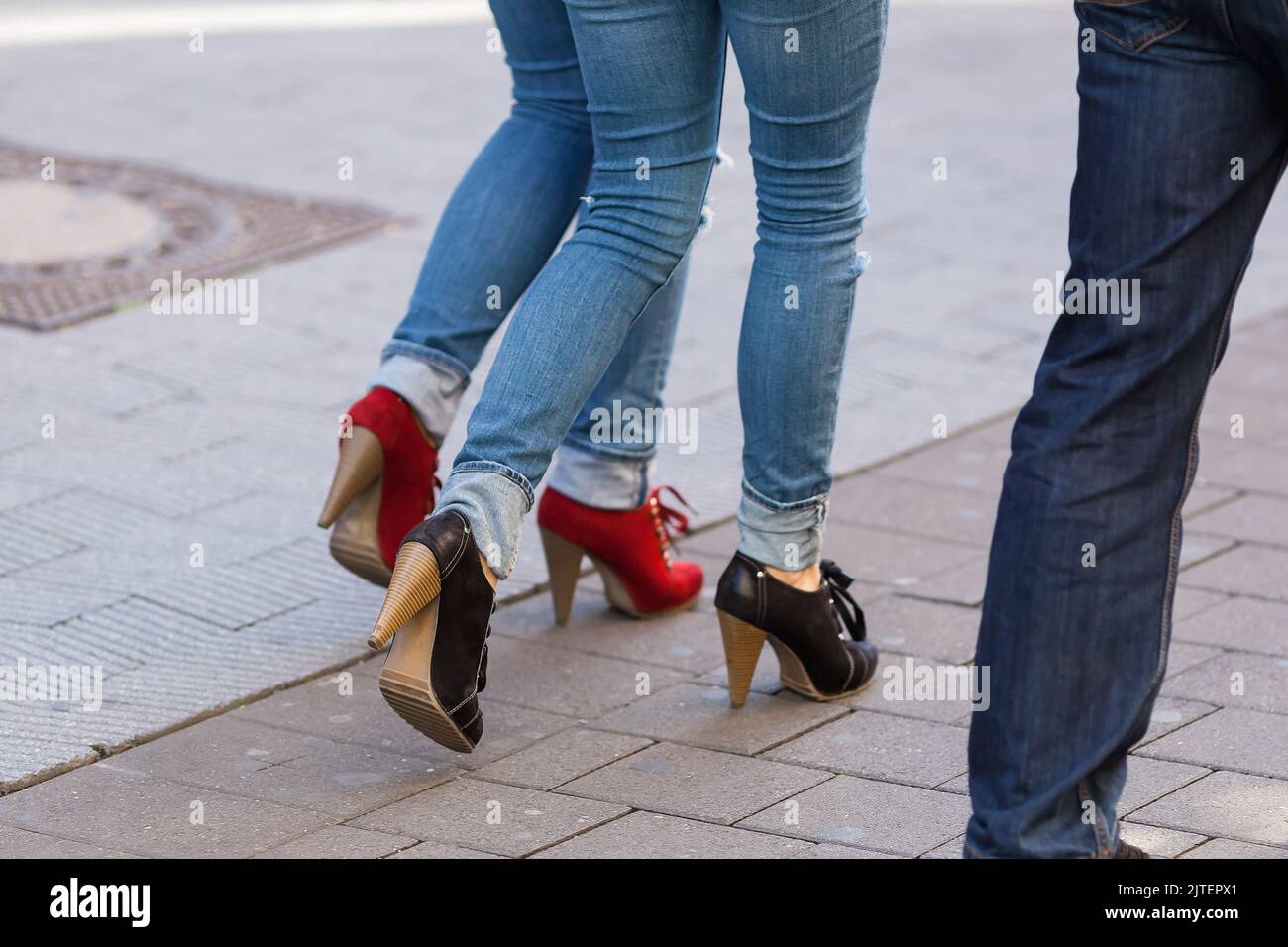 legs of women who walk in the city Stock Photo - Alamy