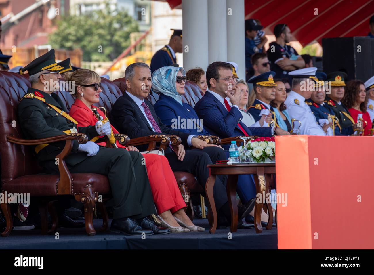 August 30, 2022: Protocol greating the people and soldiers at the ...