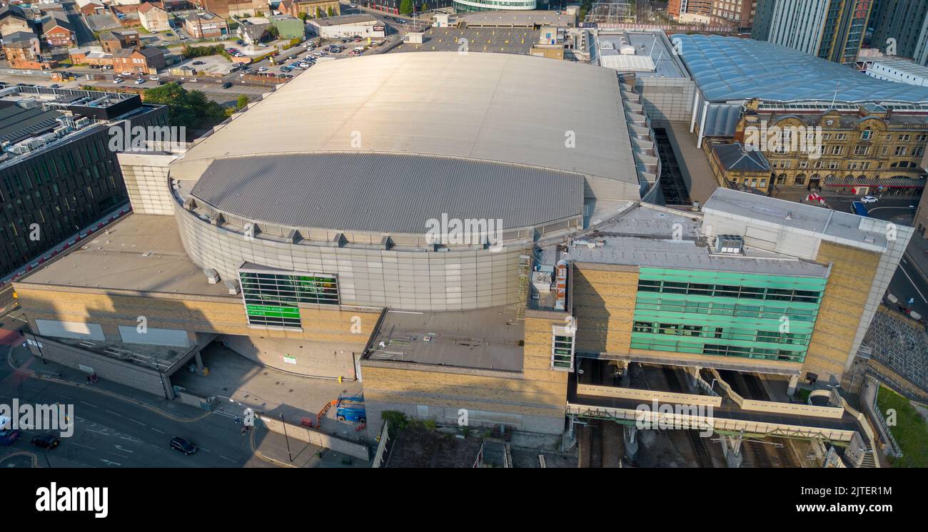 Manchester Arena from above - MANCHESTER, UK - AUGUST 16, 2022 Stock ...